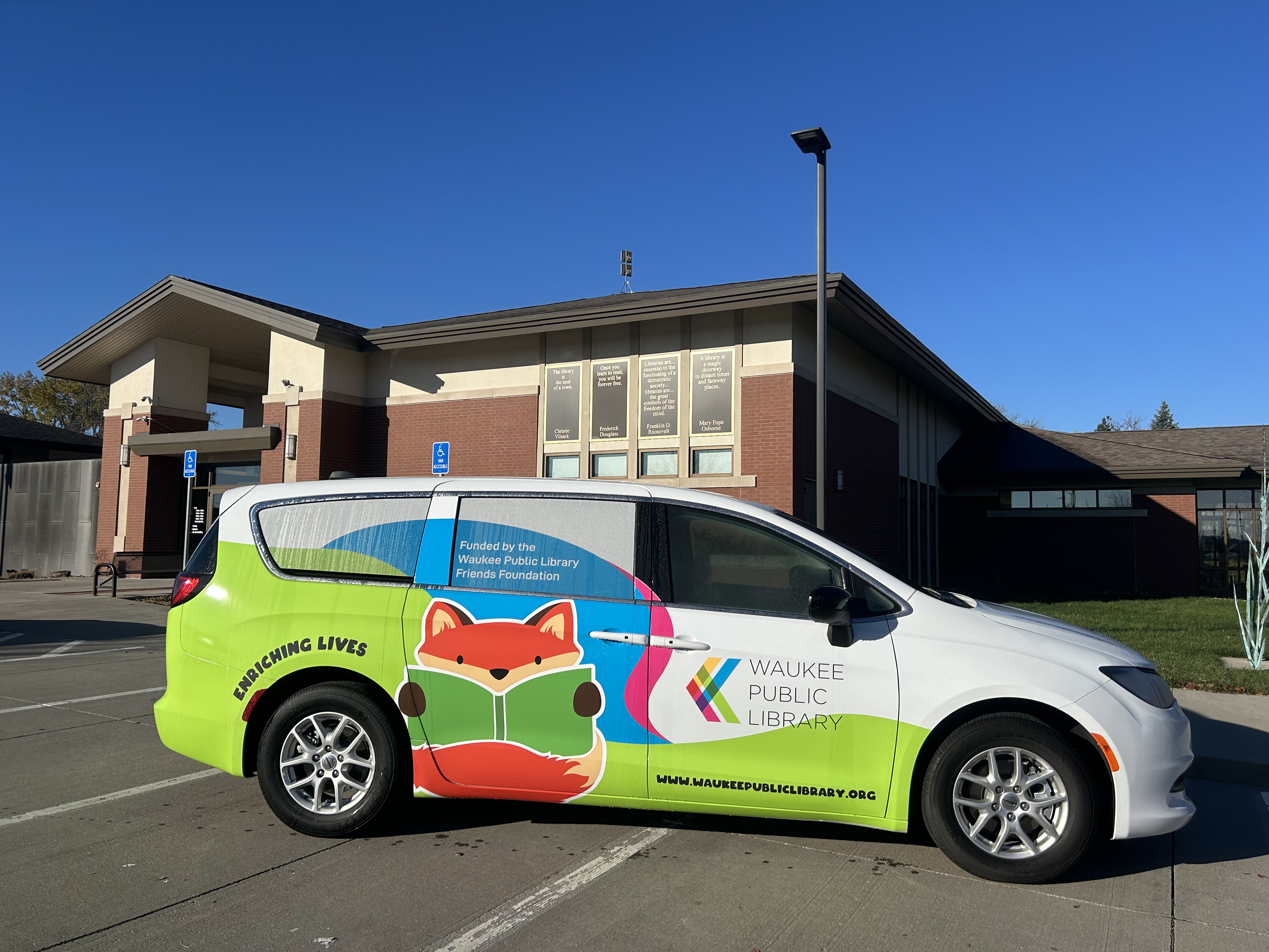 It’s a Wrap! Outreach Van Is Here! | Waukee Public Library Friends ...
